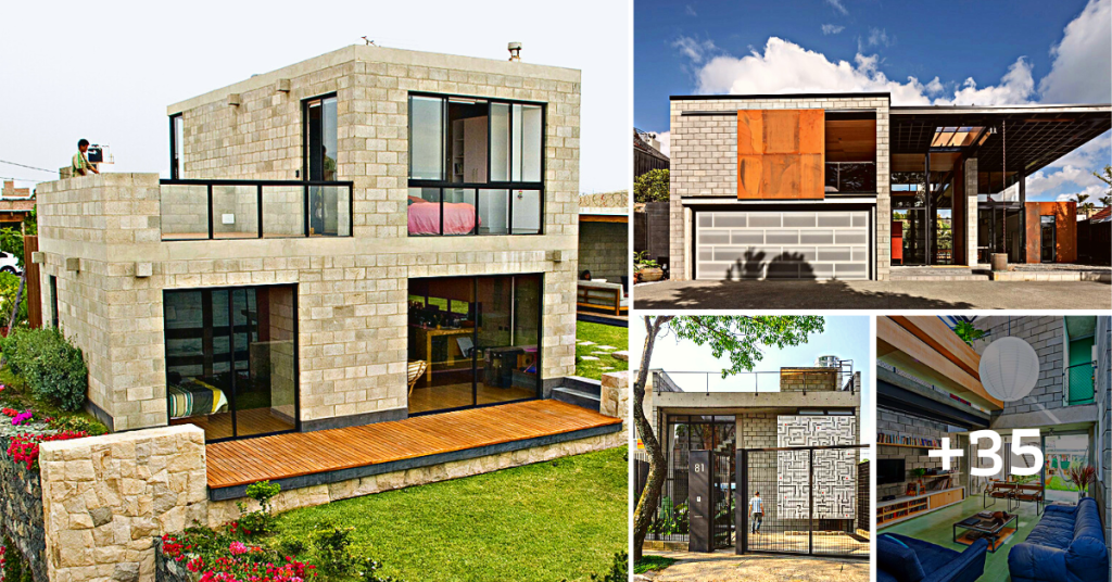 35 Low-cost "Concrete Block House" Ideas With Functional Living Space ...
