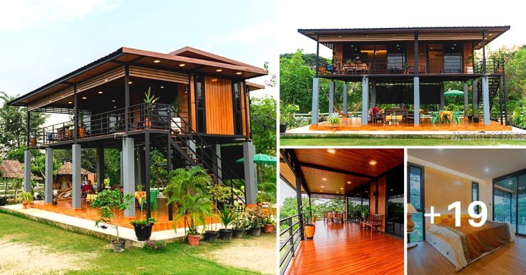 Cool Prefabricated House on Stilts With Open Living Area and Spacious ...