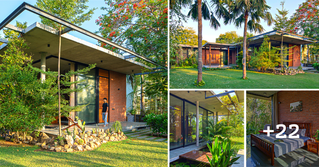 L-shaped One-story Tropical Loft House With Floating Veranda Surrounded ...